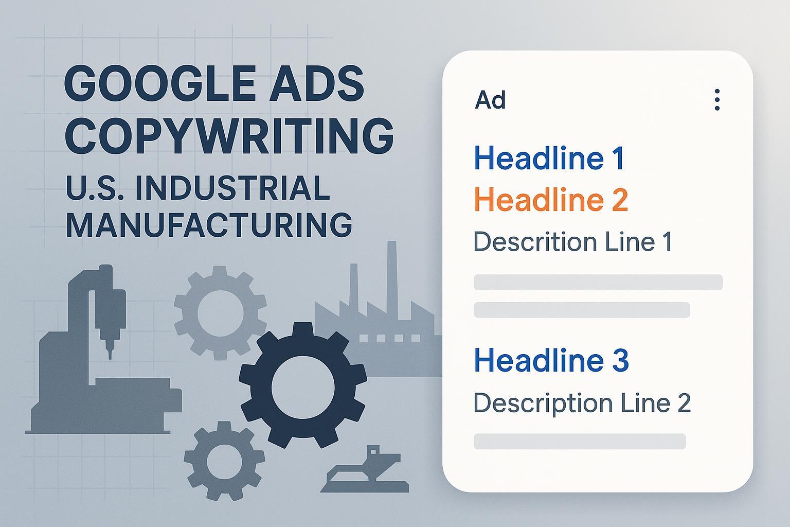 15 Best Industrial Manufacturing Google Ads Headlines & Descriptions (2025)
